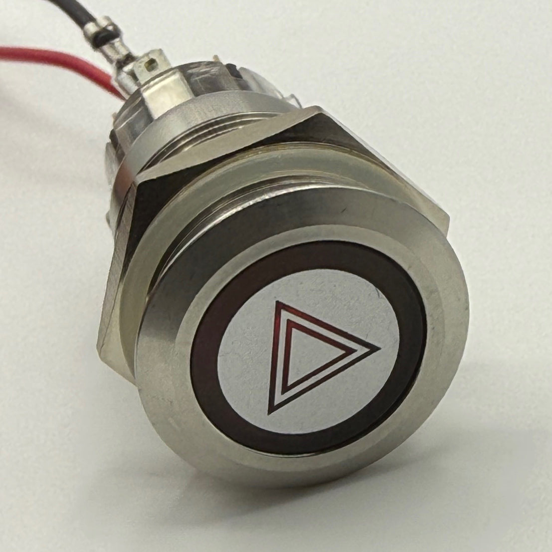 19MM Latching Hazard Button LED Backlit Red – Grind Sim Racing
